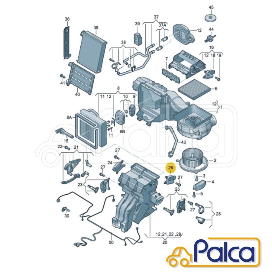 アウディ/VW エアコンフラップモーター | A3 S3 RS3/8V | TT TTS TTRS/8S | Q2/GA | Q3 RSQ3/F3 | ゴルフ7 | トゥーラン/5T ...