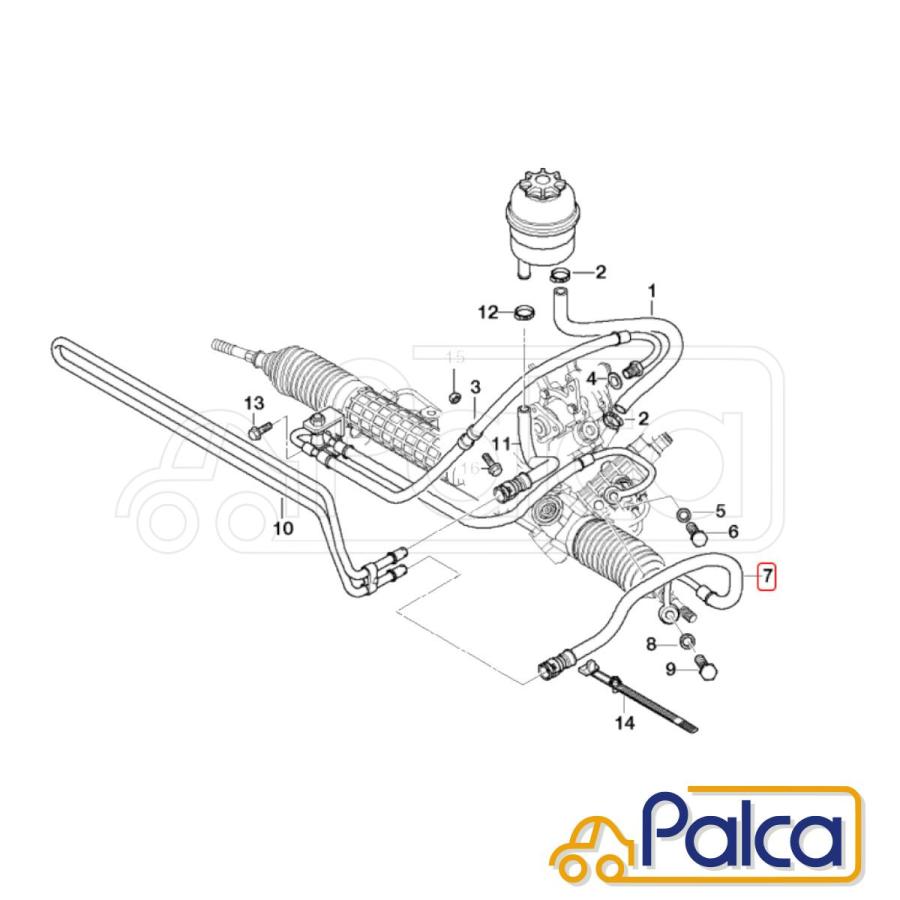 BMW パワステホース リターンパイプ| 3シリーズ|E46/320i 323i 325i 328i 330i | VAICO製 ...