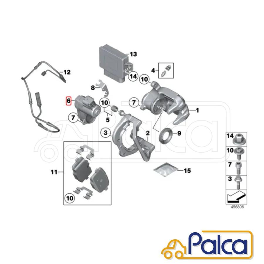 BMW EMFアクチュエーター/パーキングブレーキモーター | 5シリーズ/F10 F11 | 6シリーズ/F12 F13 F06 | X3 ...