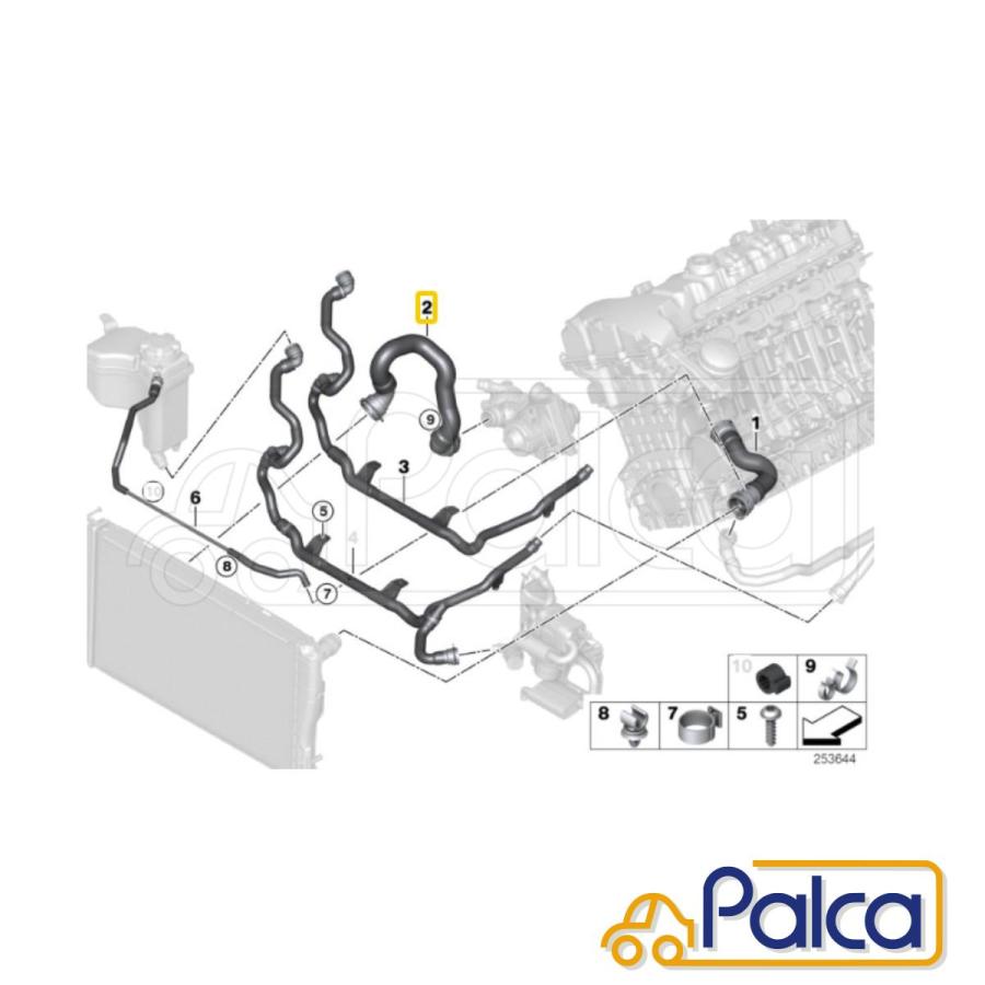 BMW ラジエターホース ロアー E82 E88/135i | E90 E91 E92 E93/335i 335xi 335ix Z4 E89/35i 35is VAICO製 ...