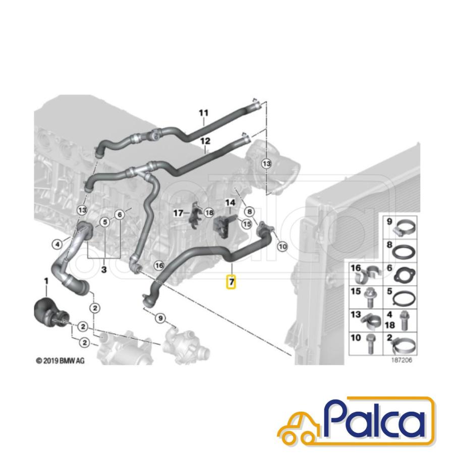 BMW ウォーターホース シリンダーヘッドからサーモスタット間| X5 E70/3.0Si 3.0i | VAICO製 11537550062に適合 : パーツのPALCA（パルカ）Yahoo ...