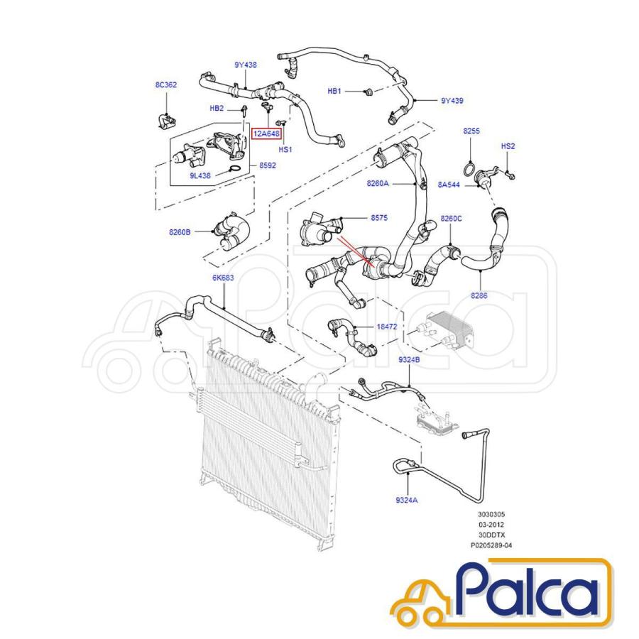 ジャガー/LR 水温センサー | XE/X760 | XF/X250 X260 | XJ/X351 | XK/X150 | F-TYPE ...