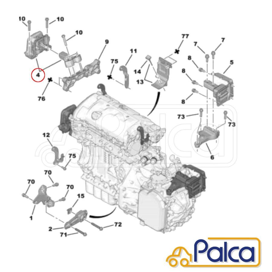 プジョー/シトロエン エンジンマウント 右 1.6L用| 207 | 208I | C3II/SC | DS3 | VAICO製 ...