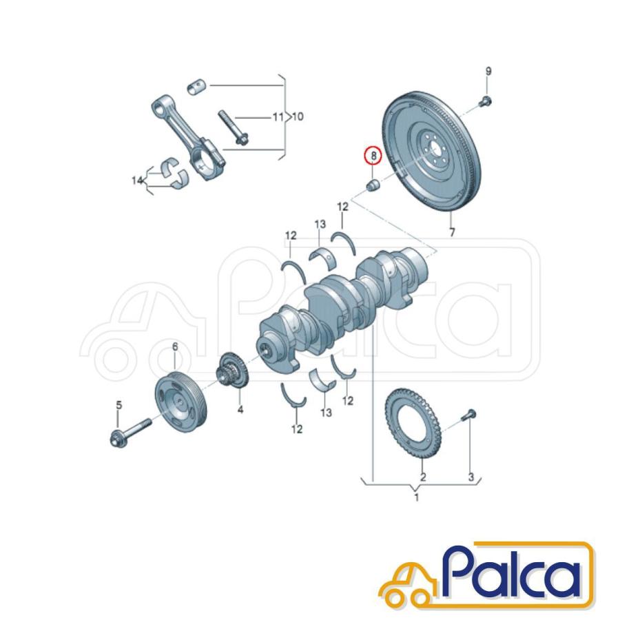 VW フライホイール/クラッチ パイロットベアリング イオス | ゴルフ5 | ゴルフ6 | ゴルフ7 | ゴルフプラス | ジェッタ3 ...