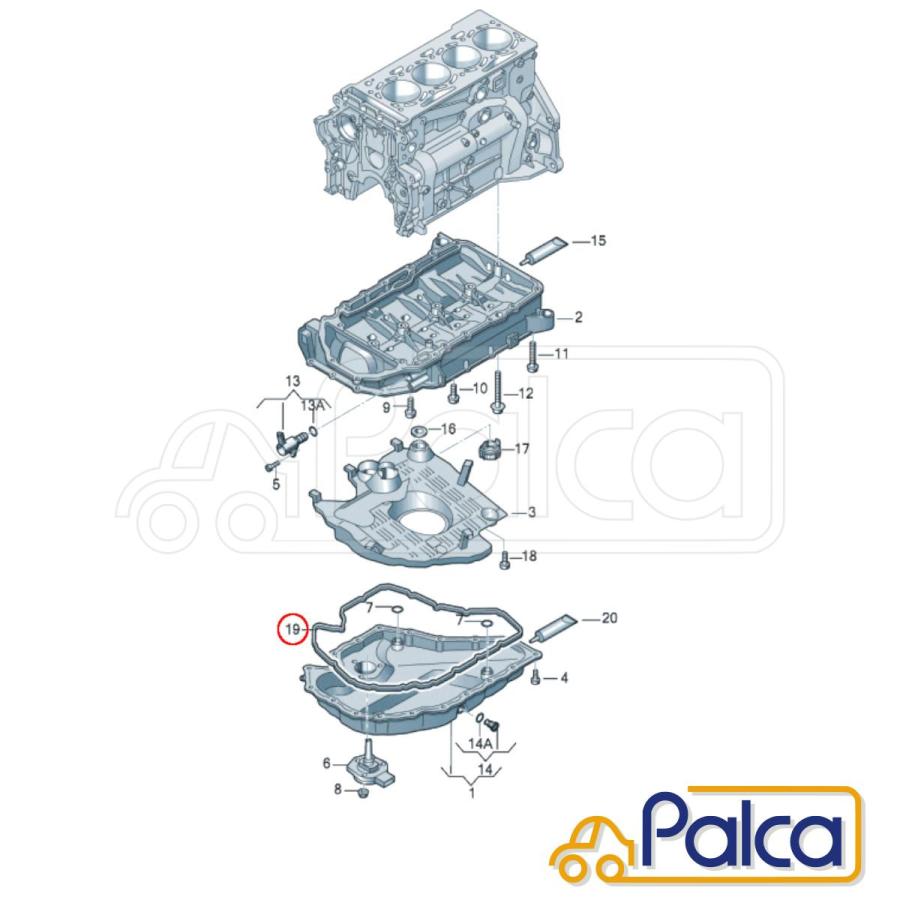 VW エンジン オイルパンガスケット/パッキン ゴルフ7/GTI,AUCHH,AUDLB,AUCJX,AUDNU R,AUCJXF,AUDJHF | ゴルフオールトラック/AUCJSF ...