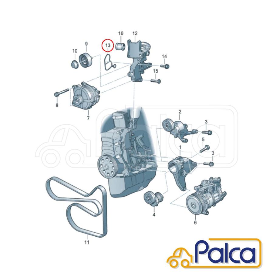VW エンジンオイルフィルターハウジング ガスケット/パッキン 1.2TSI| ザ・ビートル/16CBZ 16CBZK |ELRING ...