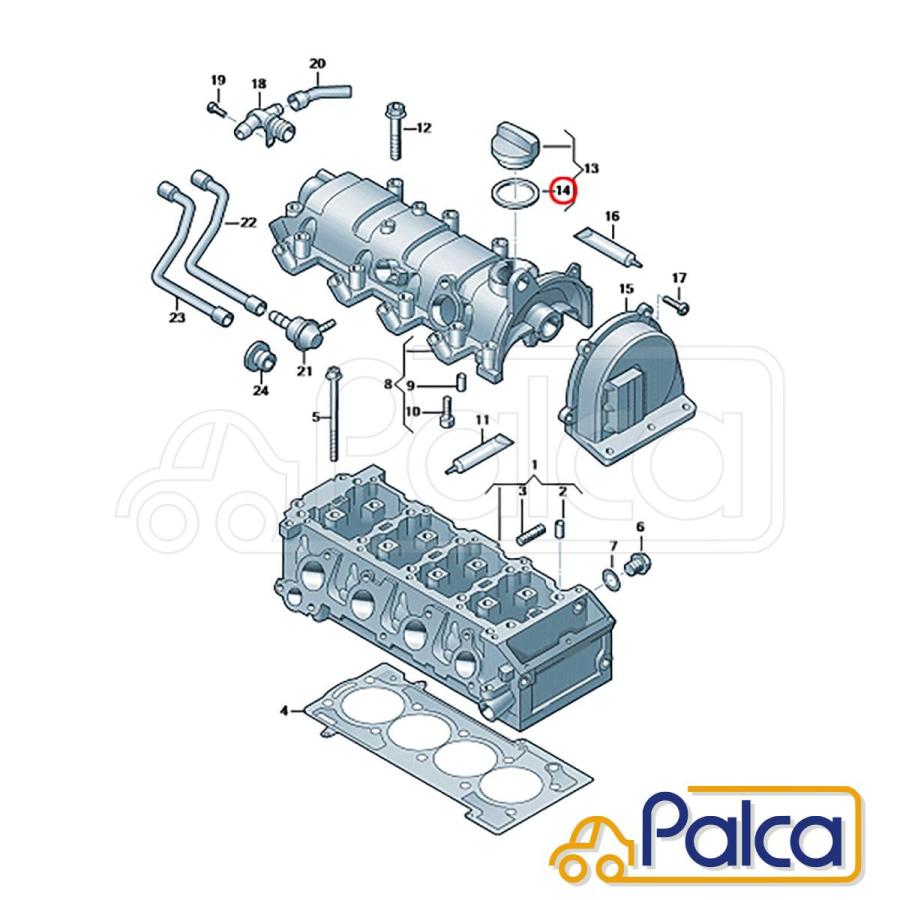 AUDI オイルフィラーキャップシール | A1/8X | A3/8L 8P | A4/8D B5 8E B6 B7 | A6/C4 4B ...