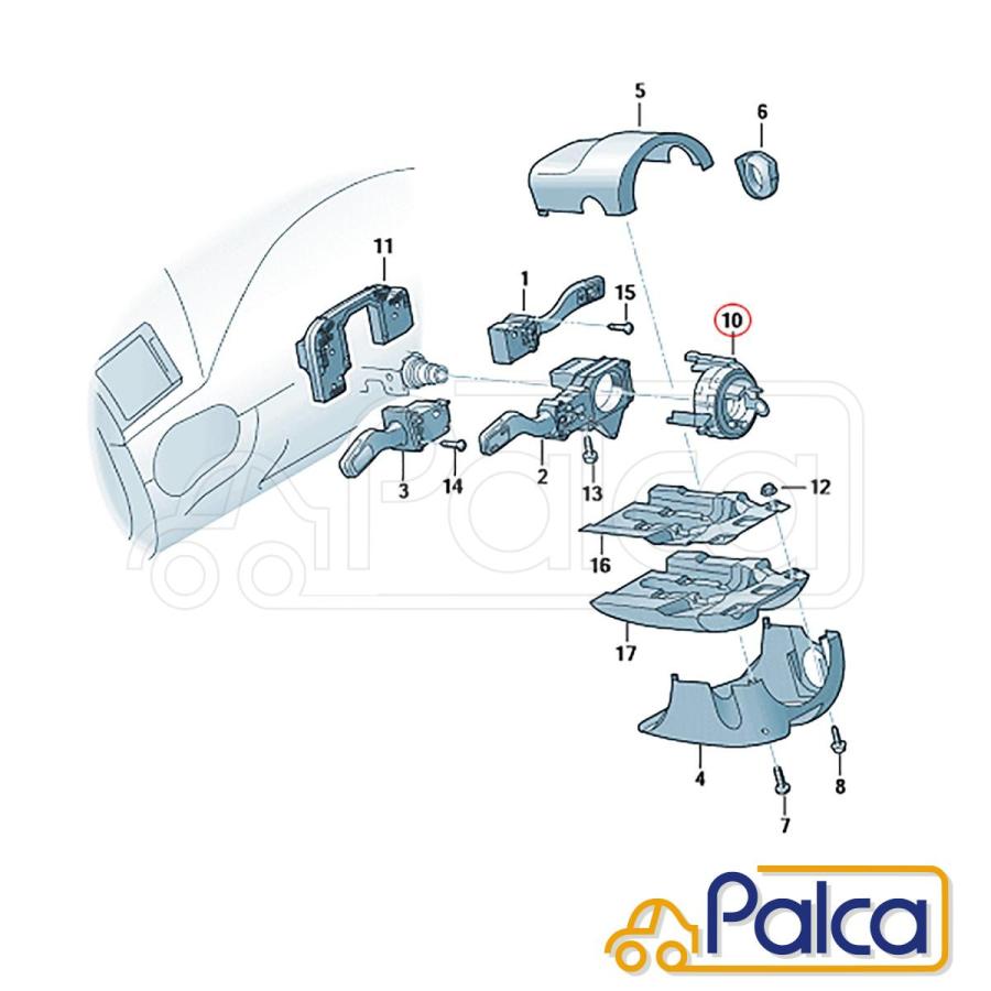 アウディ エアバッグスパイラルケーブル | A4/8E B7 A6/4F C6 A8 S8/4E D3 A6オールロード/4FH Q7/4L ...