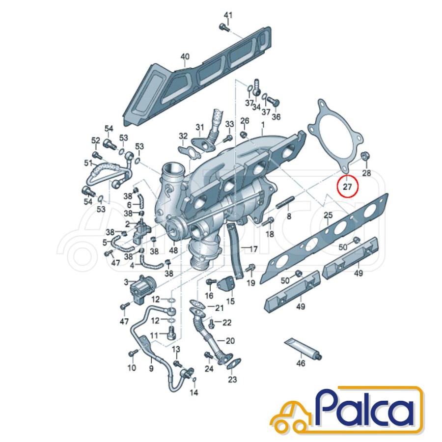 アウディ ターボチャージャーガスケット A4/8KCAB 8KCDH 8KCDN 8KCDNF | A4/8WCVK 8WCYRF A4オールロード/8KCDNA 8KCNCA ELRING製 ...