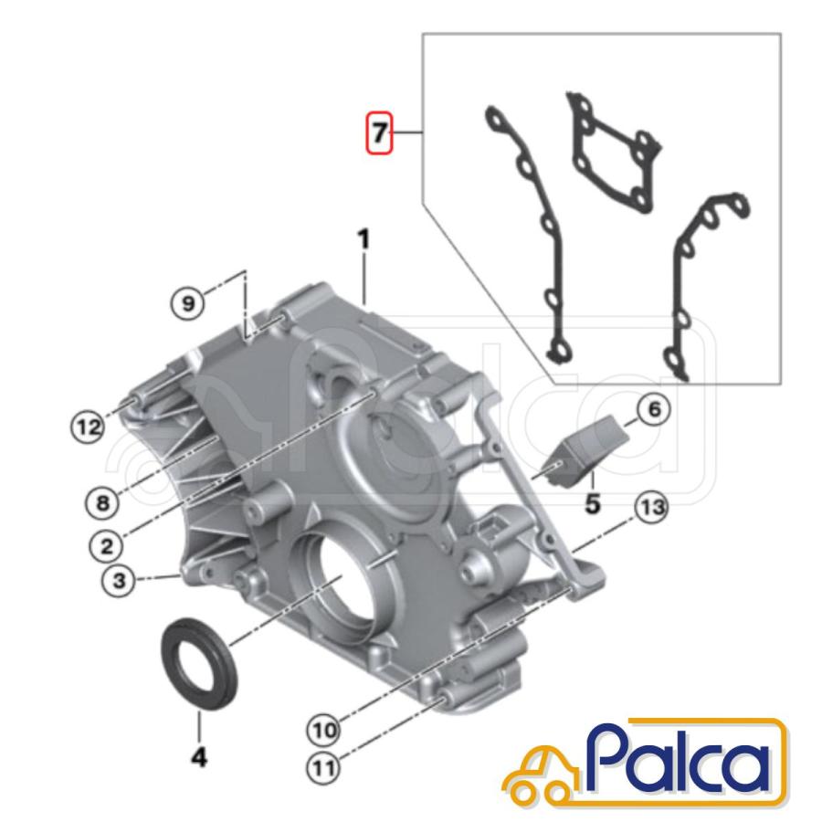 BMW タイミングチェーンカバーガスケット ENG N62 | X5 E53/4.4i 4.8is E70/4.8i REINZ製 ...