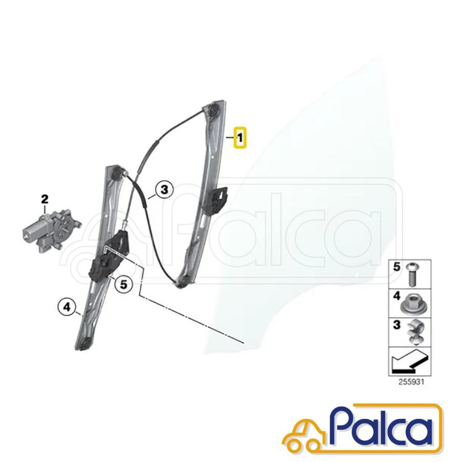 BMW ウインドウレギュレーター フロント左| 3シリーズ/F30 F31 F80 | VALEO製 | 51337281885に適合 :WP ...