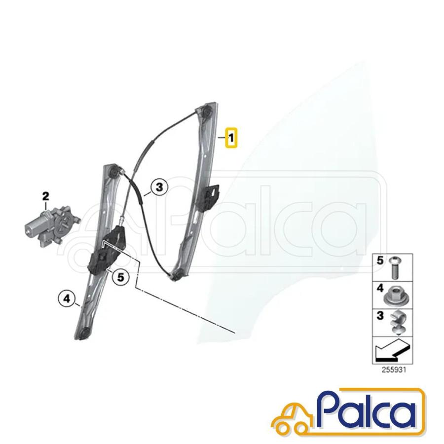 BMW ウインドウレギュレーター フロント右| 3シリーズ/F30 F31 F80 | VALEO製 | 51337281886に適合 :WP ...