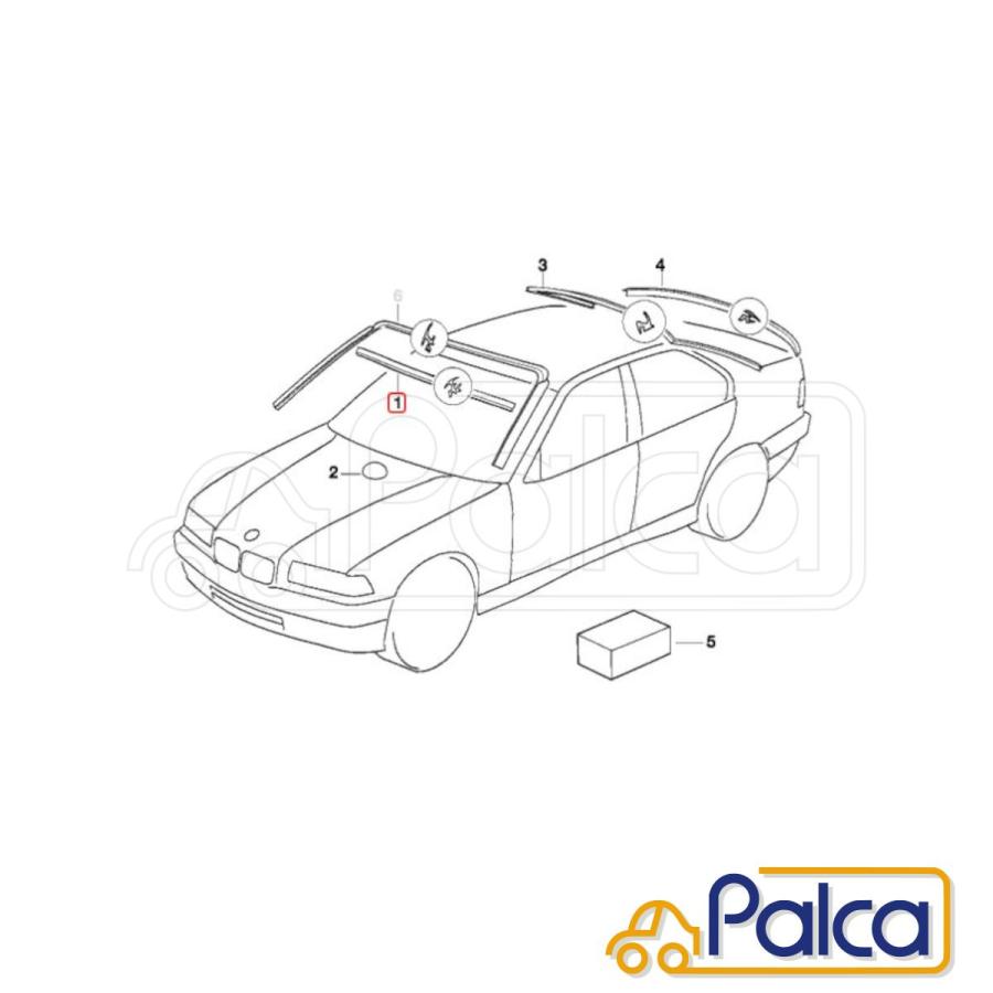 BMW 3シリーズ フロント ウインドウモールディングトリムシール E36/316i 318i 320i 323i 325i 328i M3 ...