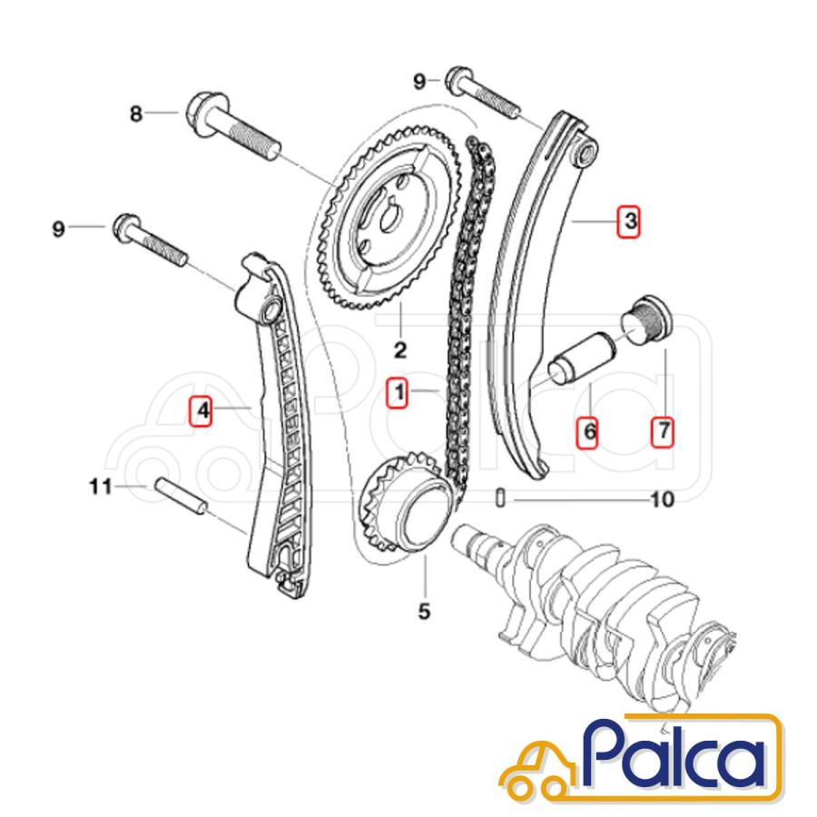 BMW MINI/ミニ タイミングチェーンキット R50/One1.4,1.6 Cooper | FEBI製 | 11311485400 ...