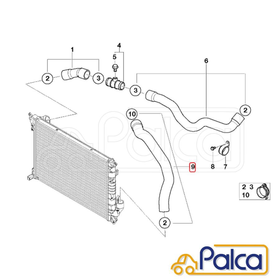 BMW ミニ/MINI ラジエターロアホース ATミッション用| コンバーチブル|R52/CooperS | クーペ|R53/CooperS ...