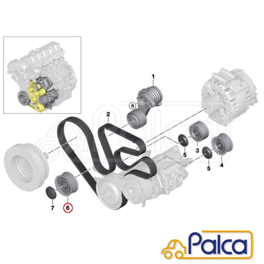 BMW アイドラプーリー F01 F02/740i 740Li | X6 E71/35i | VAICO製 11287627053 :WP ...