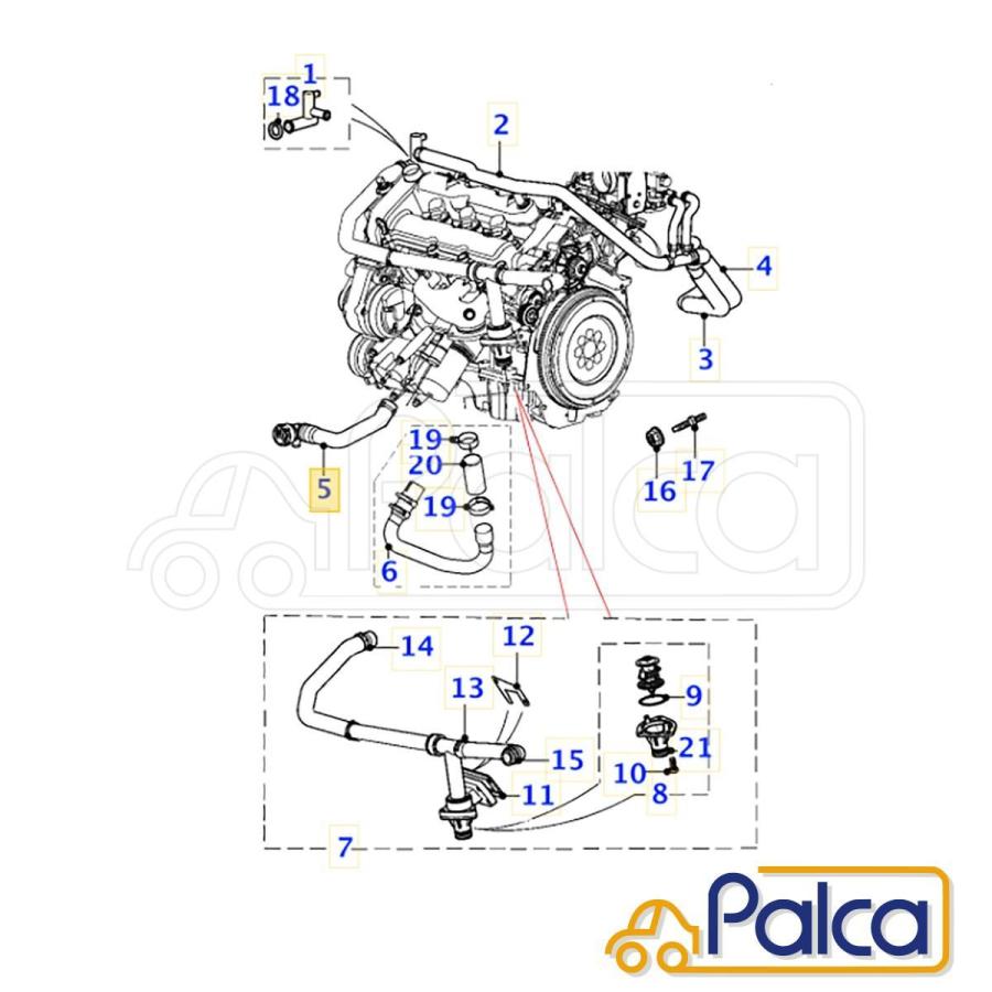 ジャガー ラジエターロアホース | Xタイプ/X-Type | GATES製 | C2S5369に適合 :WP-E105:パーツのPALCA ...