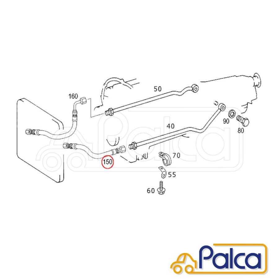 ベンツ AT/オートマクーラーホース Eクラス|W124 S124/E200 E220 | W210 S210/E240 E280 E320 E430 E55AMG REIN製 : パーツの ...