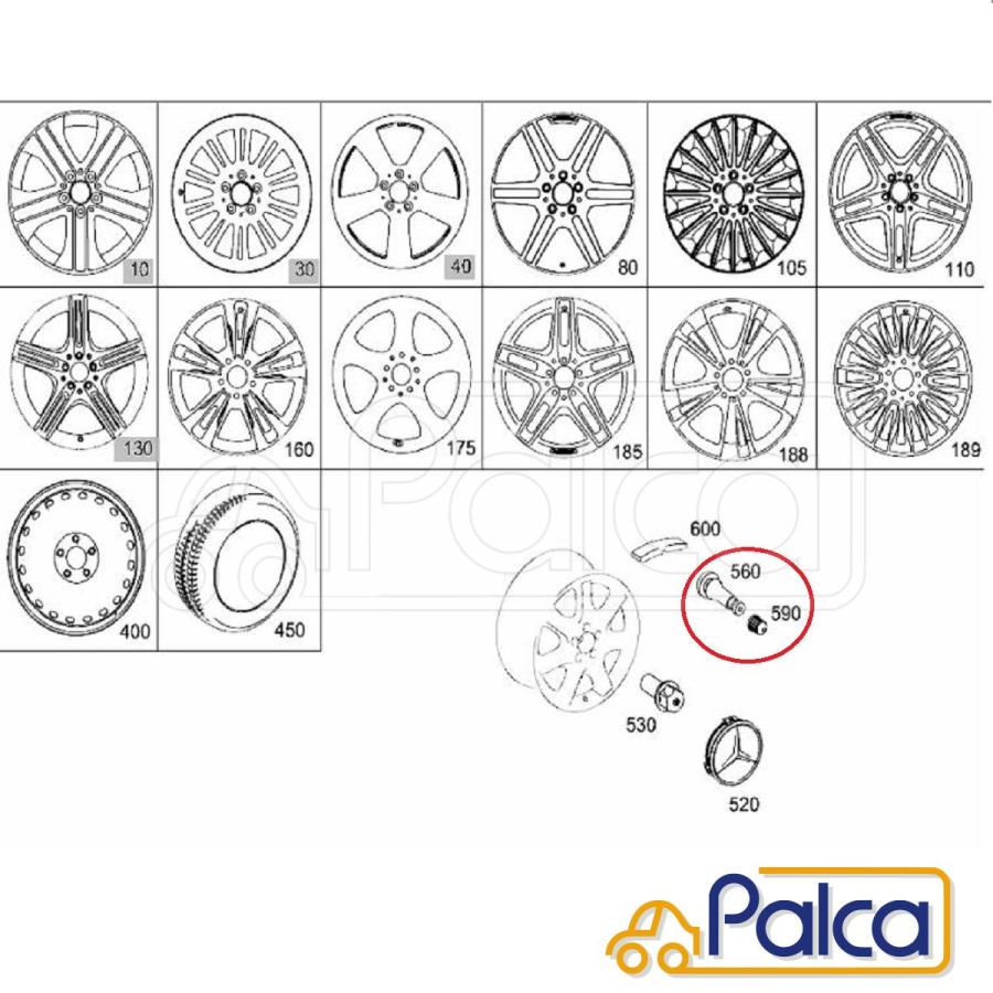 ベンツ エアバルブ/タイヤバルブ | Cクラス/W202,S202 W203,S203,CL203 W204,S204,C204 W205 ...