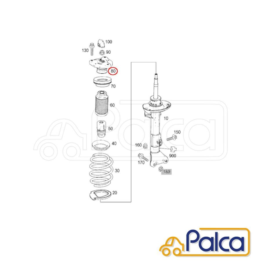 メルセデス ベンツ フロントストラットアッパーマウント 片側分| Eクラスクーペ/C207 A207 | 電子制御サスペンション車 ...