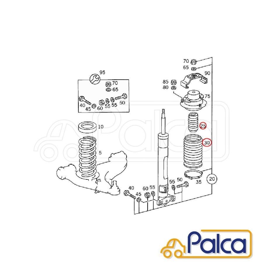 ベンツ フロントショック バンプストップラバー,ダストカバー 左右set | W201 190 | W124,S124,A124,C124 ...