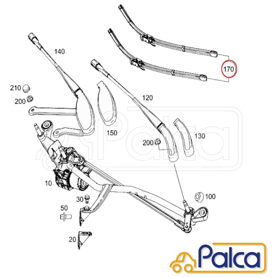 ベンツ ワイパーブレード エアロツイン 2本set A243S| Eクラス/W213 S213 | Eクラスクーペ/C238 A238 ...