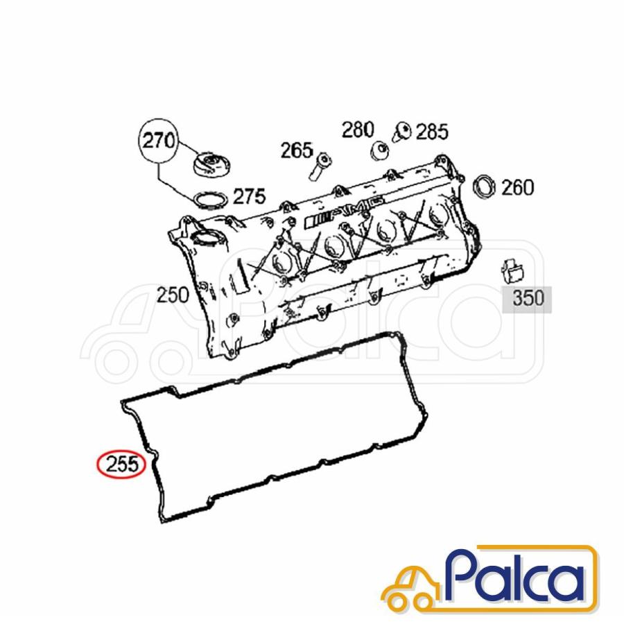 ベンツ シリンダーヘッドカバーガスケット 右| M156/V8 63AMG用| Sクラス/W221 | ELRING製 ...