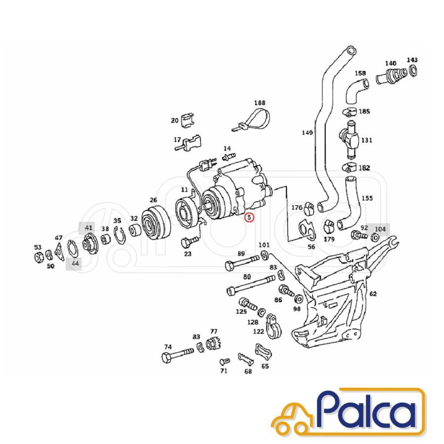 ベンツ エアポンプ M116 M117 V8用| Sクラス/W126 C126 | SLクラス/R107 | C&M製 ...