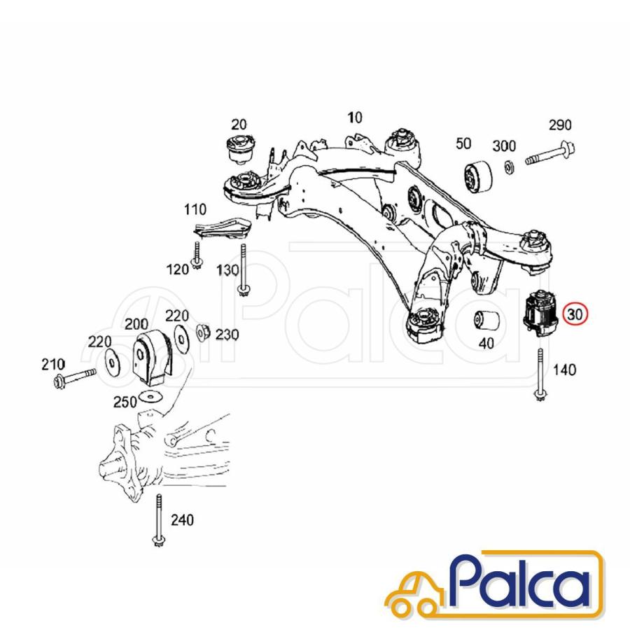 ベンツ リアサブフレームマウント 後側| Eクラスクーペ C207 A207 | CLSクラス C218 X218 | LEMFOERDER製 ...