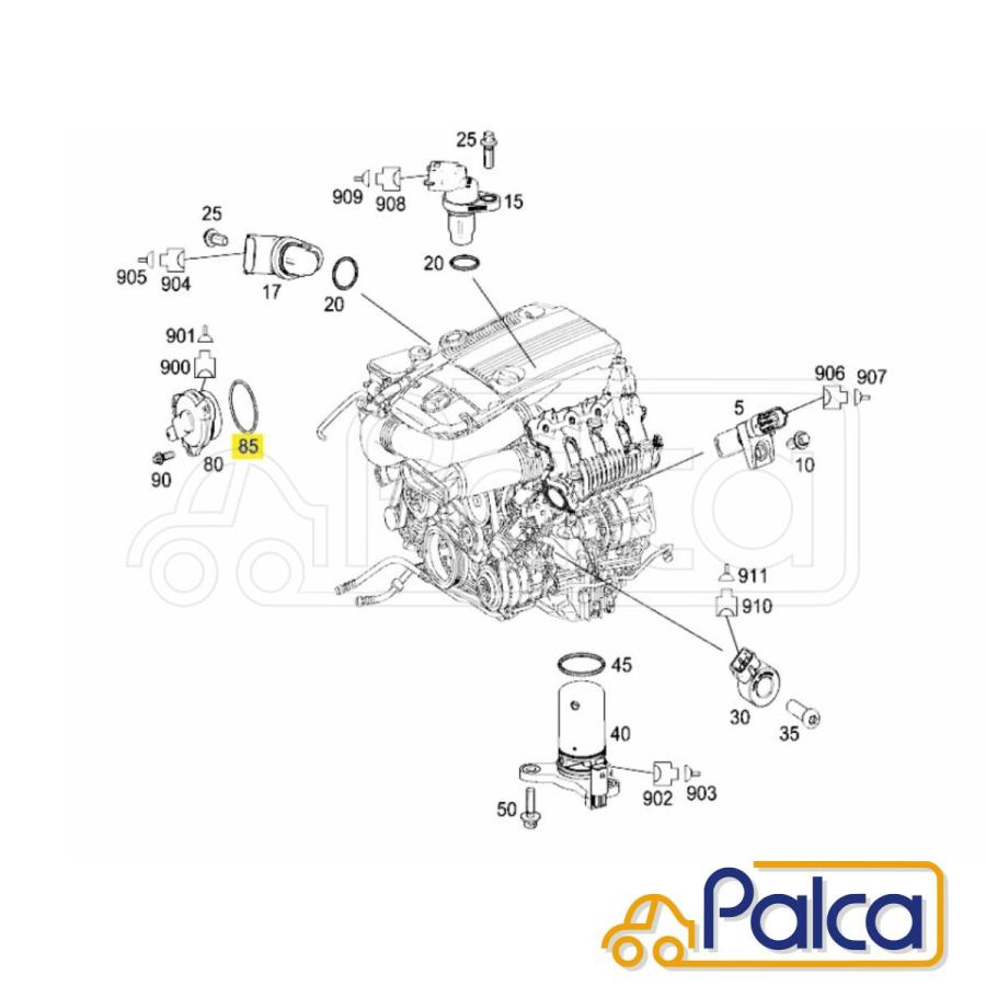 ベンツ カムシャフトアジャスターマグネット シール/Oリング |Sクラス W221|CLKクラス C209 A209|CLSクラス C219|CLクラス C216|FEBI製 : パーツの ...