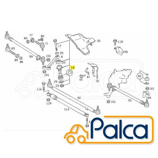 メルセデス ベンツ ステアリング/アイドラアームブッシュ W124/400E,420E,E500 | R129/SL320,500SL ...