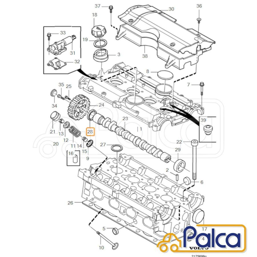 ボルボ フロント カムシャフトシール C70I S40I S60I S70 S80I V40 V70I V70II XC70 850 960 ...