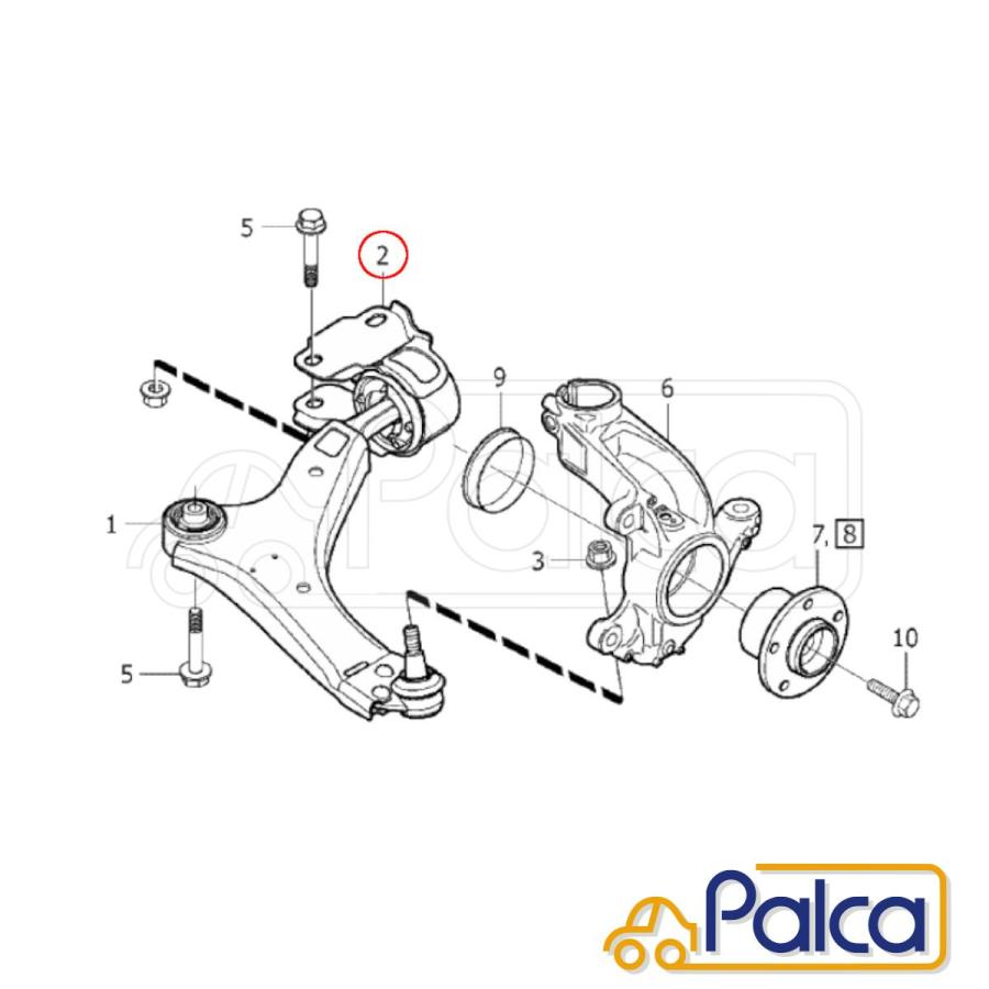 ボルボ フロント ロアアーム ブッシュ 後側 左 S60II | S80II | V60I | V70III | XC60 | XC70II ...