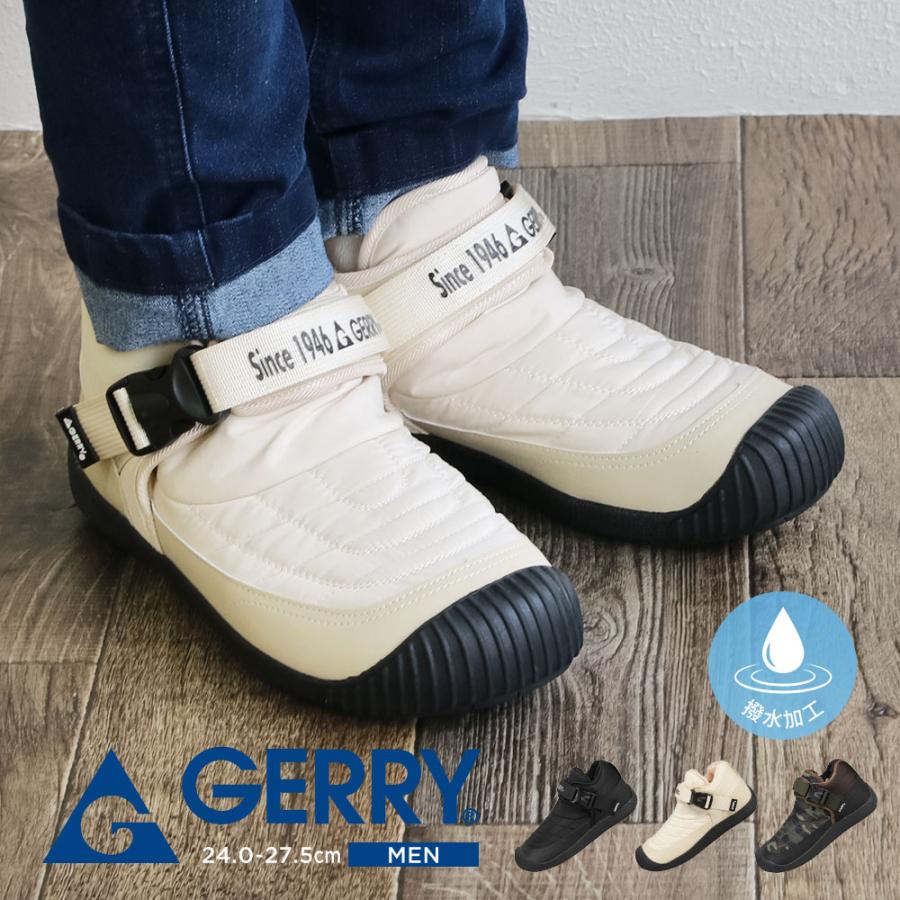 ジェリー モックシューズ メンズ 撥水加工 裏起毛 裏ボア 防寒 防滑 冬 靴 gerry 冬 ボア 黒 ブラック ベージュ カーキ 迷彩柄 6529 :gr-6529:S-mart ...