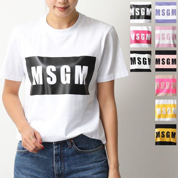 MSGM エムエスジーエム Tシャツ MDM520 レディース 半袖 ボックスロゴ クルーネック コットン カラー9色 : インポートセレクトmusee - 通販 - Yahoo!ショッピング