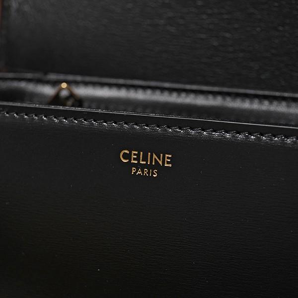 CELINE セリーヌ 188423BF4.38NO Small Triomphe トリオンフ スモール レザー ショルダーバッグ ポシェット Black 鞄 レディース :310404623 ...