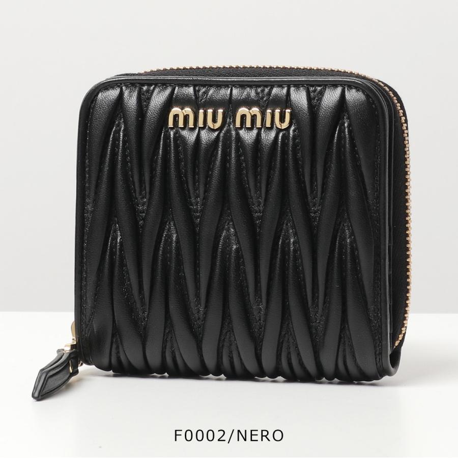 miu MIUMIU ミュウミュウ 二つ折り財布 レディース 5ML522 N88 miu MIUMIU ミュウミュウ 二つ折り財布 レディース 5ML522 N88