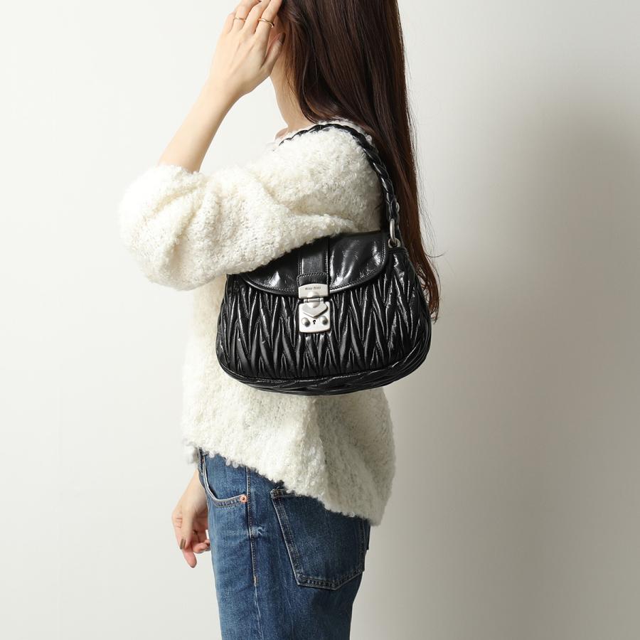 miu MIUMIU ミュウミュウ 5BC086 2DNV VIT SHINE レザー miu MIUMIU ミュウミュウ 5BC086 2DNV VIT SHINE レザー