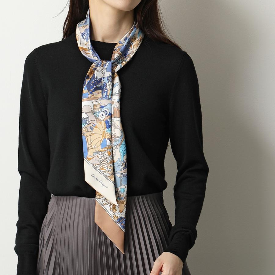 FERRAGAMO フェラガモ 32 0286 カラー5色 シルク スカーフ FERRAGAMO フェラガモ 32 0286 カラー5色 シルク スカーフ