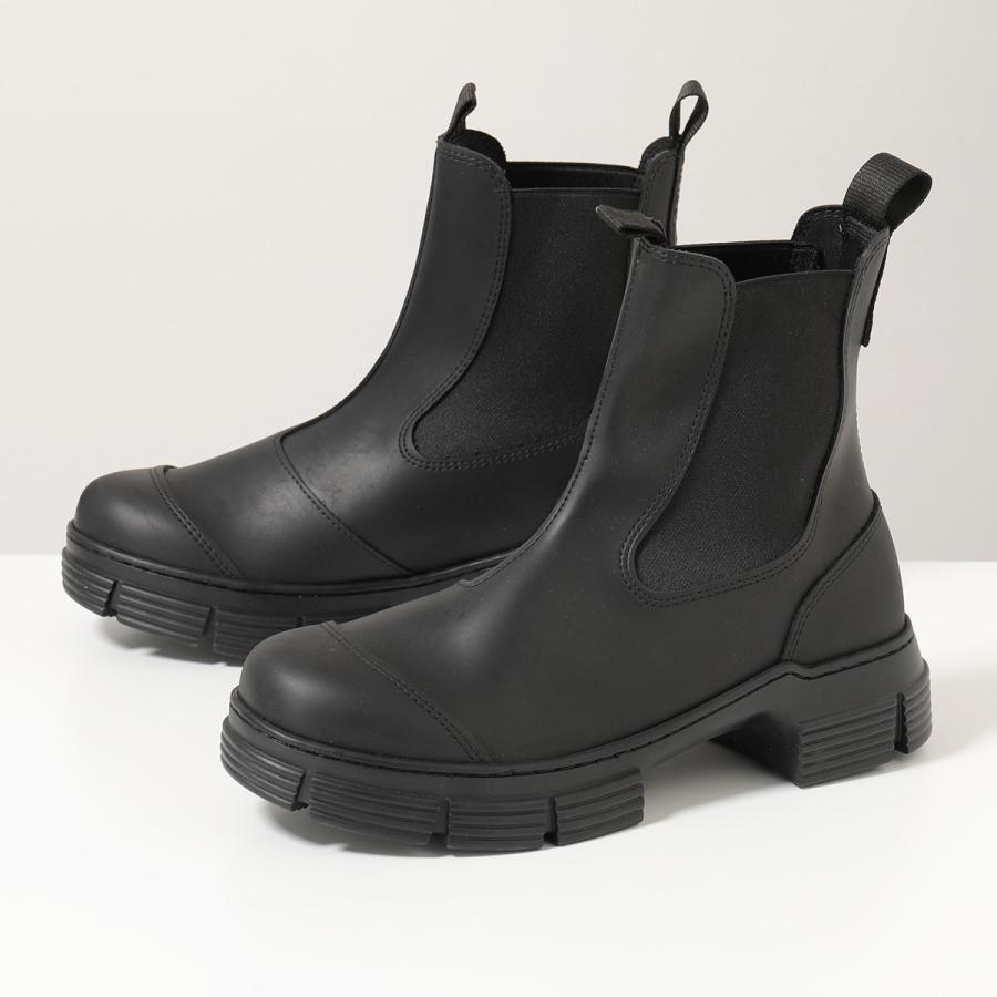 GANNI ガニー ショートブーツ Recycled Rubber City Boot S1526 S1912 4628 レディース チェルシーブーツ シティブーツ ラバー サイドゴア 靴 ...