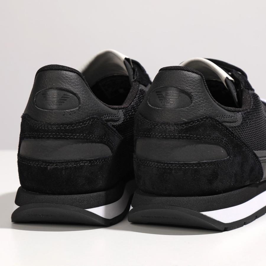 EMPORIO ARMANI エンポリオアルマーニ スニーカー X4X537 XM678 メンズ スウェードレザー ローカット シューズ イーグルロゴ 靴 N639/BLACK ...