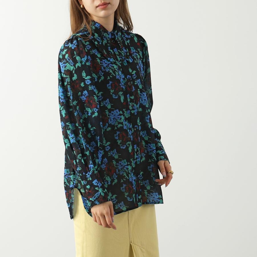 GANNI ガニー 長袖シャツ F6892 6481 レディース 花柄 フラワー GANNI ガニー 長袖シャツ F6892 6481 レディース 花柄 フラワー