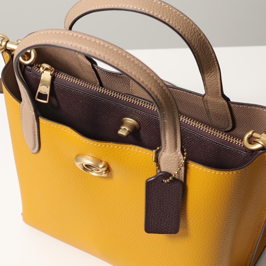 COACH コーチ ハンドバッグ ウィロウ トート 24 C8561 WILLW レディース カラーブロック レザー ショルダーバッグ C ...