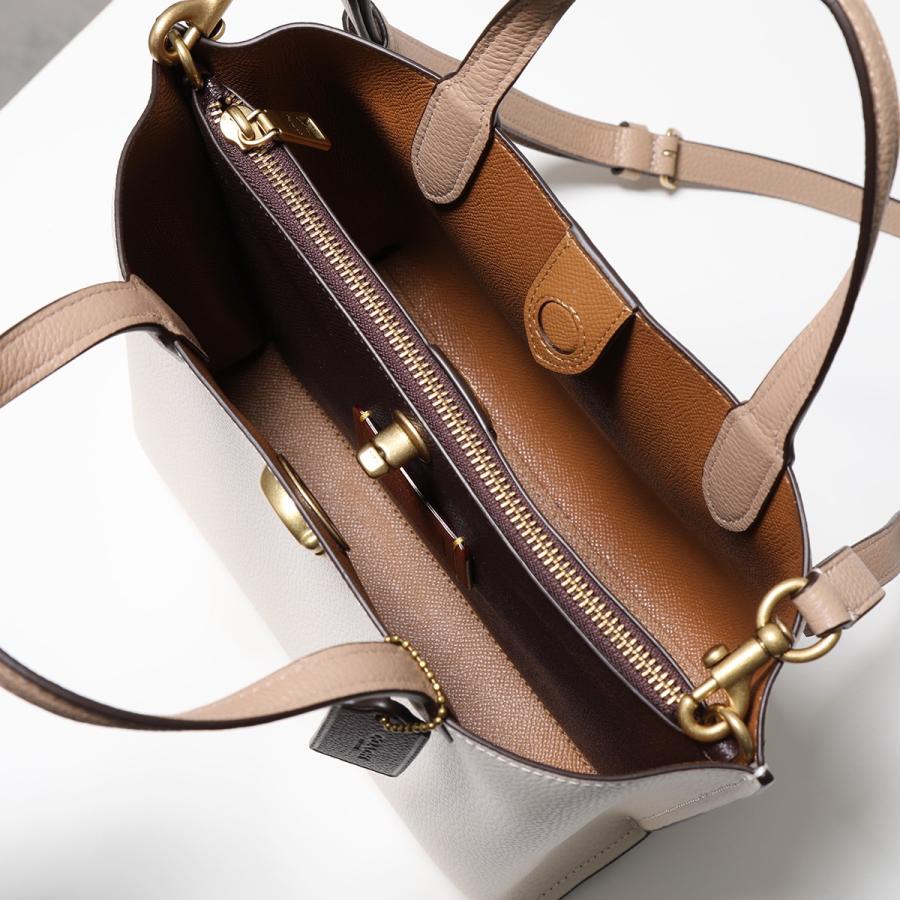 COACH コーチ ハンドバッグ ウィロウ トート 24 C8561 WILLOW レディース カラーブロック レザー ショルダーバッグ C ...