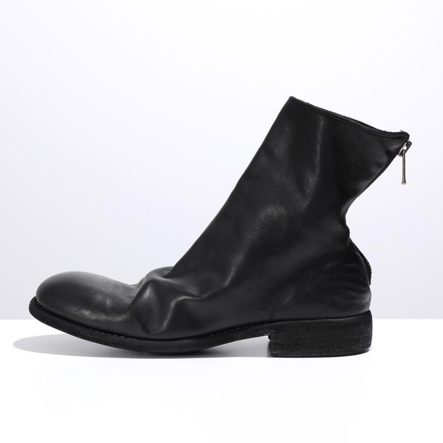 GUIDI グイディ バックジップブーツ 986 メンズ ホースレザー フルグレイン アルチザン ショート 靴 BLKT :341018652 ...