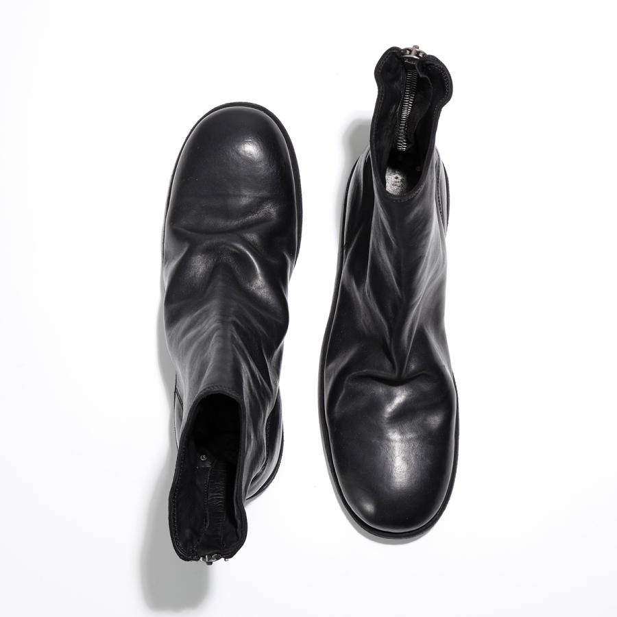 GUIDI グイディ バックジップブーツ 986 メンズ ホースレザー フルグレイン アルチザン ショート 靴 BLKT :341018652 ...