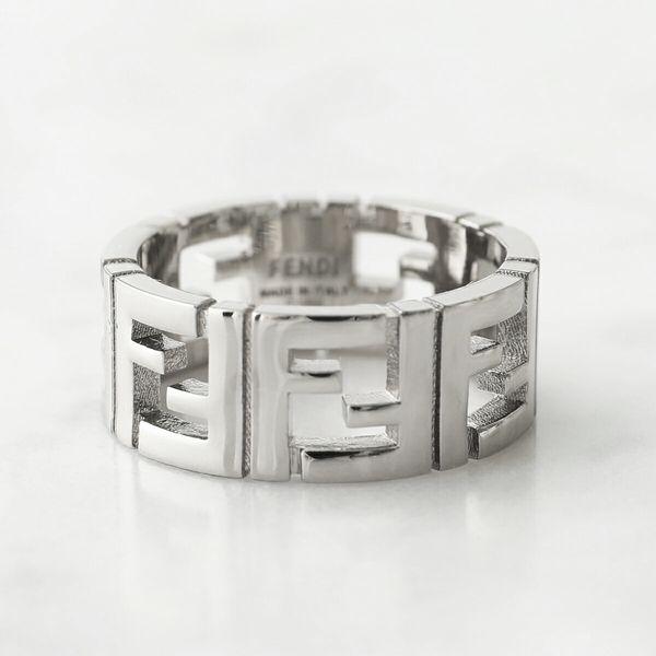 FENDI フェンディ リング FF 7AJ591 B08 メンズ FFモチーフ ロゴ メタル パラジウム ブラス アクセサリー 指輪 F0TH0/PALLADIUM : インポートセレクト ...