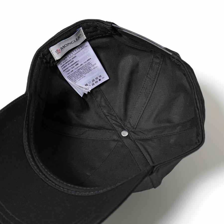 MONCLER モンクレール ベースボールキャップ 3B00051 03321 メンズ コットン ロゴ刺繍 帽子 999 : ...