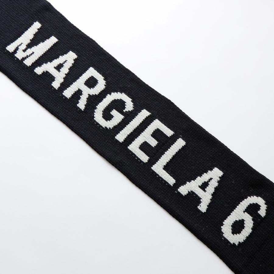 MM6 エムエムシックス メゾンマルジェラ マフラー M60278 MM074 レディース インターシャ編み ロゴ カラー2色 ...