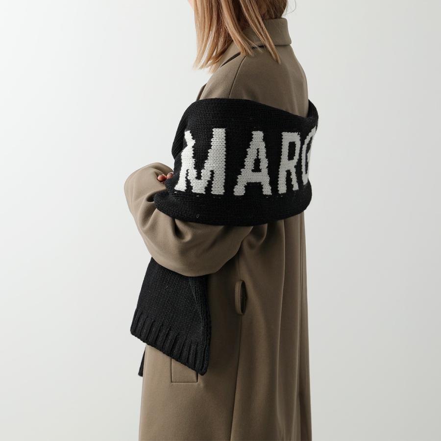 MM6 エムエムシックス メゾンマルジェラ マフラー M60278 MM074 レディース インターシャ編み ロゴ カラー2色 ...